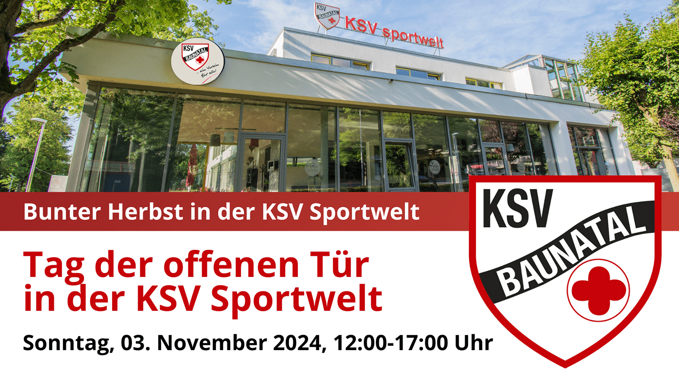 Tag der offenen Tür mit viel Programm am 03.11.24 in der KSV Baunatal ...